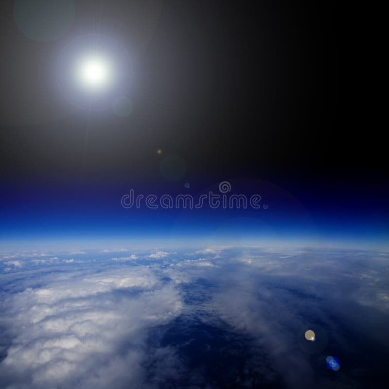 High Altitude View of the Earth Stock Image - Image of heaven, stars ...