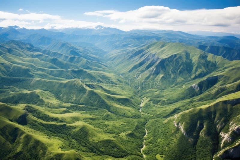 High Altitude View of a Hardly Accessible Mountain Reserve Stock Photo ...