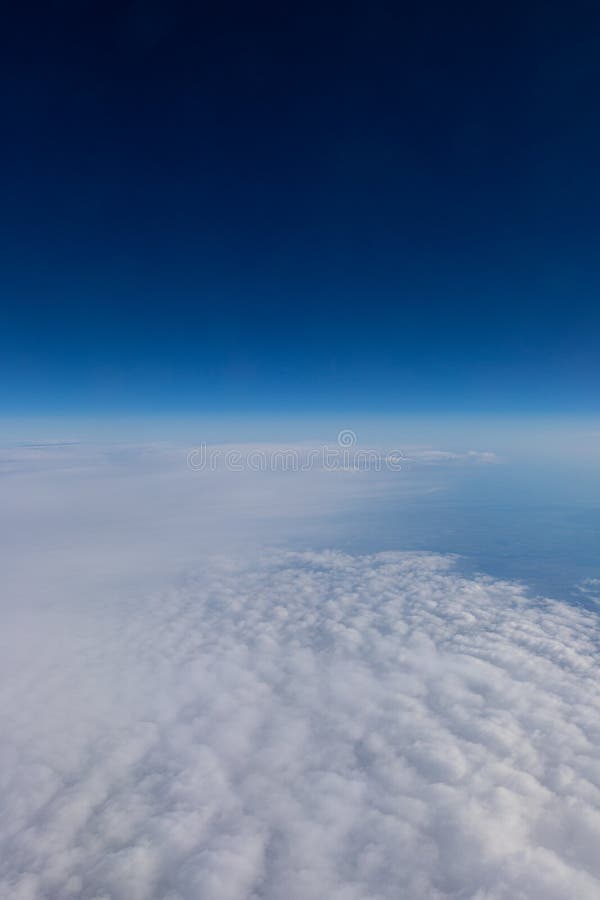High Altitude View between Sky and Space , in To the Dark Stock Image ...
