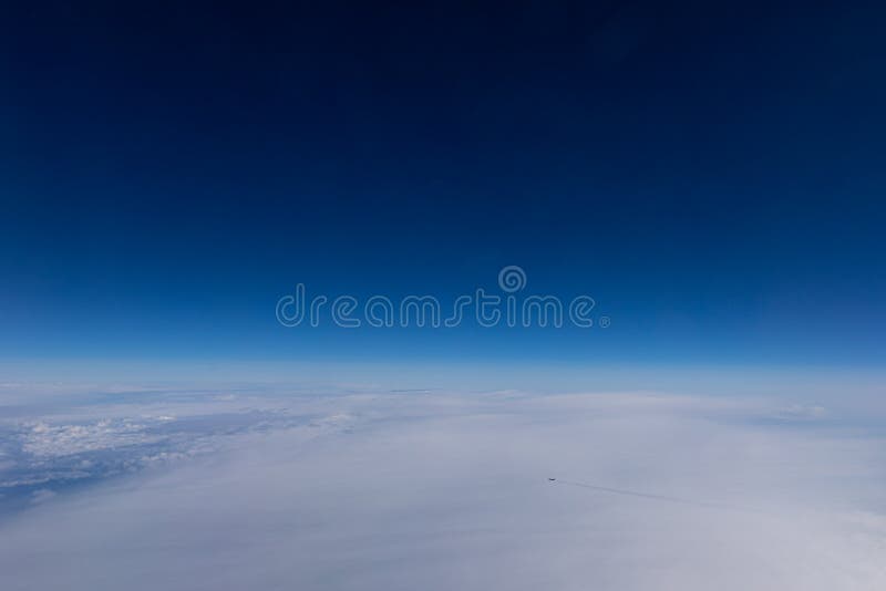 High Altitude View between Sky and Space Stock Image - Image of horizon ...