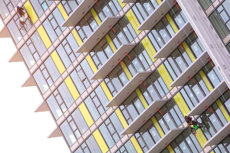 High-altitude Work People Construction Stock Photo - Image of climbing ...