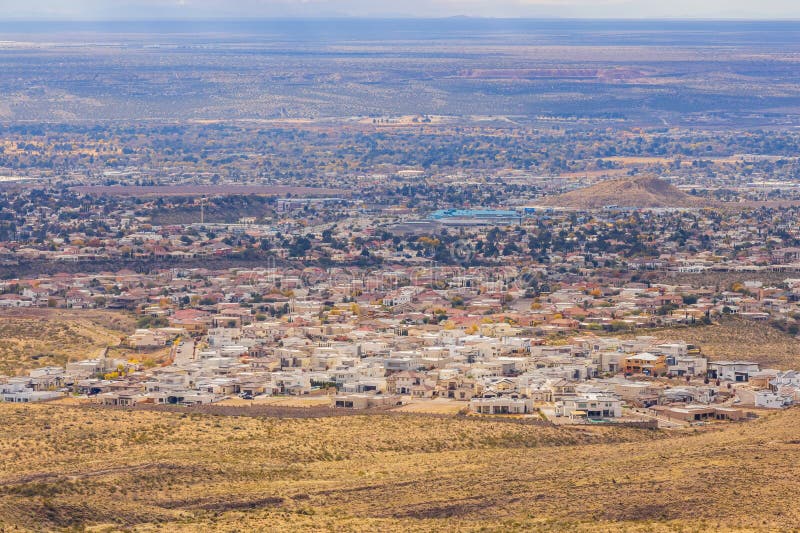 High Angle Cityscape of the Beautiful El Paso City Stock Image - Image ...
