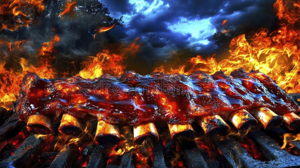 Fiery Embers and Glowing Objects Stock Illustration - Illustration of ...