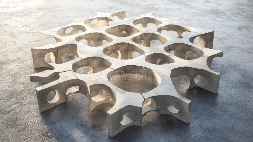 Abstract Concrete Structure Design. AI Generated Stock Illustration ...