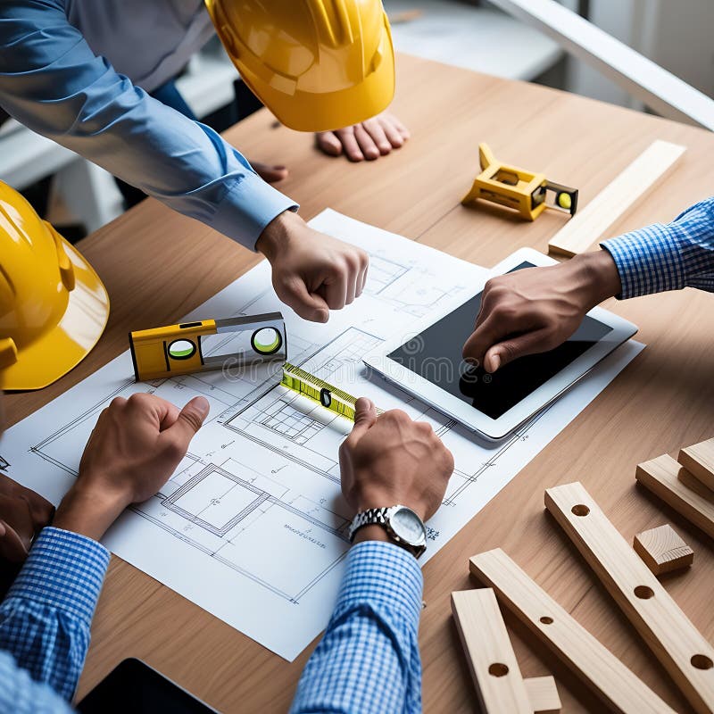 Architects Collaborating on Architectural Plans, Architects Working on ...