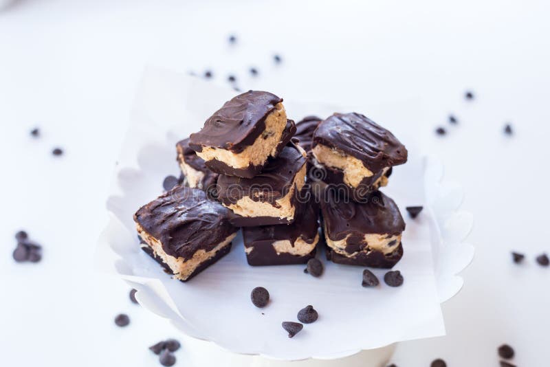 High Angle Closeup of Cookie Squares Stock Image - Image of meal ...