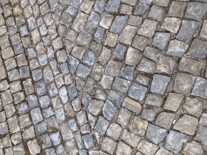 High Angle Closeup of a Stone Road Paved Texture Stock Photo - Image of ...