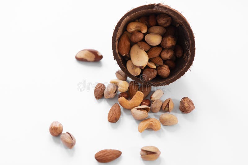 High Angle Delicious Nuts Arrangement. High Quality Photo Stock Image ...