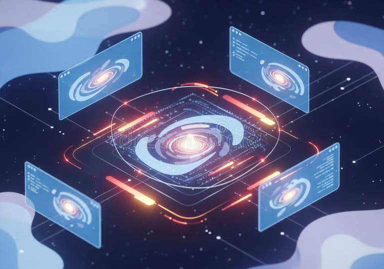 Quantum Computing Data Visualization. Stock Photo - Image of system, quantum: 389000630