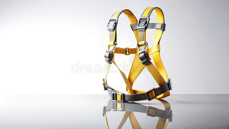 Essential Aerial Work Safety Harness Flat Lay with Glass Reflection ...