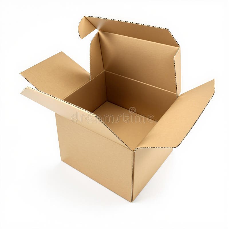 Empty Cardboard Box Ready for Shipping Stock Illustration ...