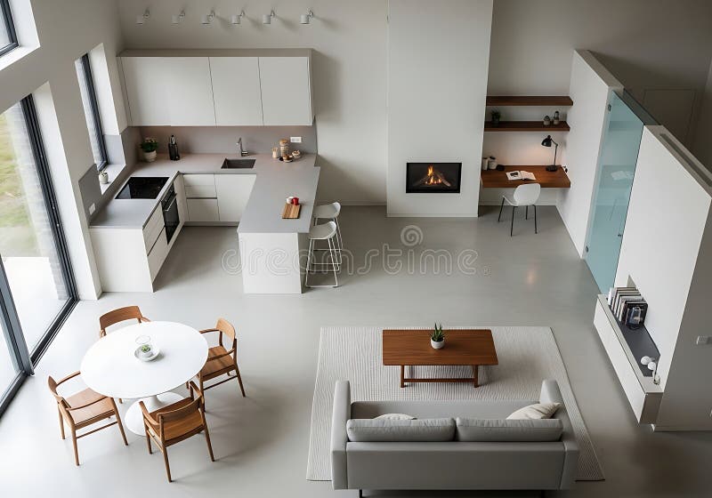 Interior Design Open Plan Kitchen Stock Illustrations – 15,278 Interior ...