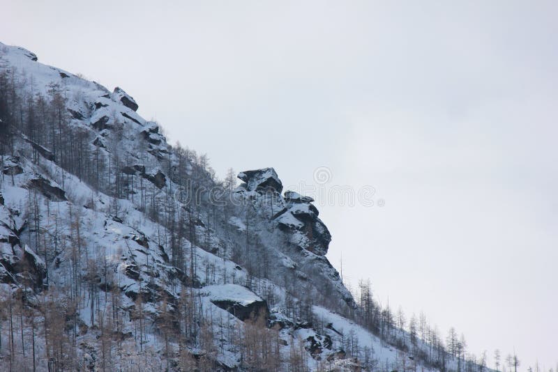 Mountainside with Stones. High Angle Mountain. Mountainside Stock Image ...