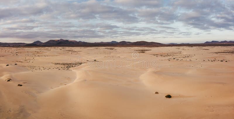 High Angle, Panoramic View of an Empty Desert Stock Photo - Image of ...