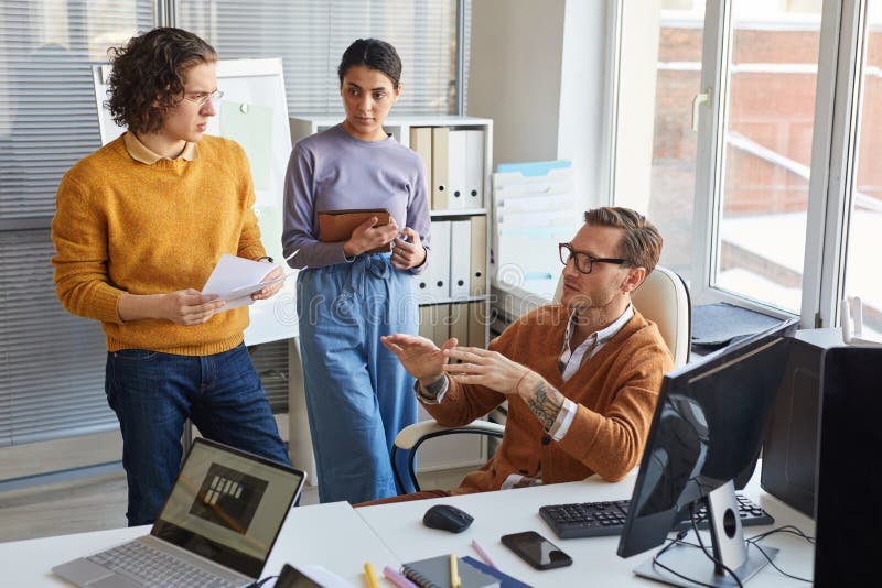 Meeting of it Development Team in Office Stock Photo - Image of ...