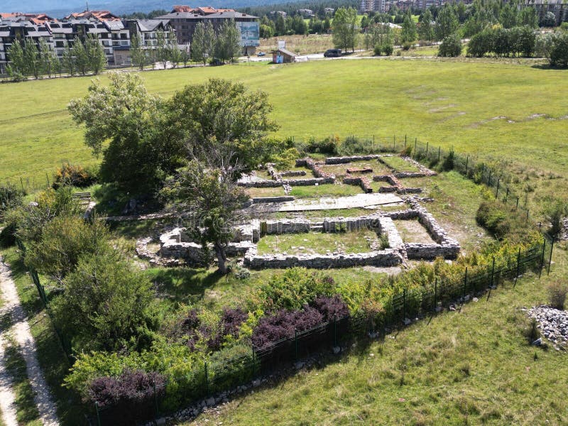 High-angle Shot of Archeological Ruins in a Park Stock Image - Image of ...