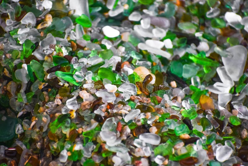 High Angle Shot of Beautiful Green, Brown, and Crystalized Small Rocks ...