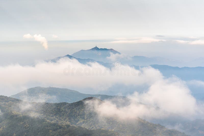 High Angle Shot of the Beautiful Mountain Tops Visible through the ...