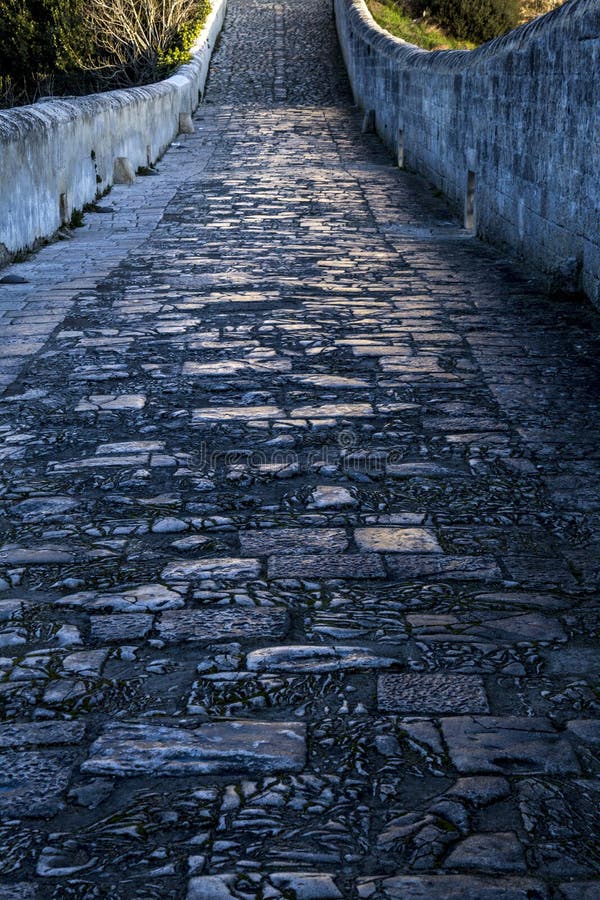 High Angle Shot of a Blue Cobblestone at Daytime Stock Photo - Image of ...