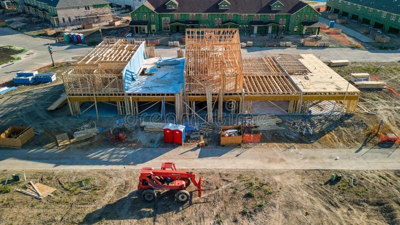 High Angle Shot of a Building Under Construction in Texas Editorial ...