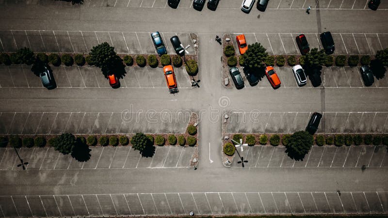 High-angle Shot of the Cars in the Parking Area. Stock Photo - Image of ...