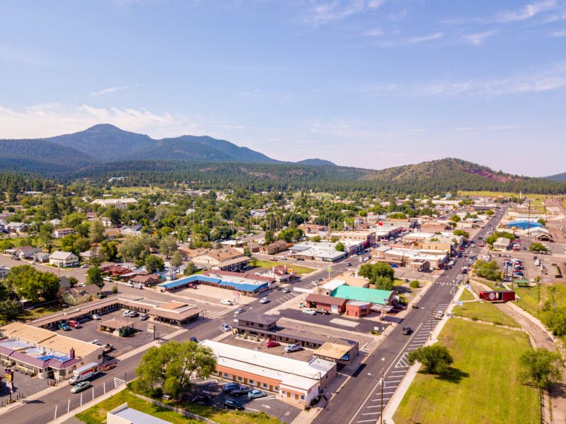 High Angle Shot of the City of Williams, Arizona, USA Stock Image ...