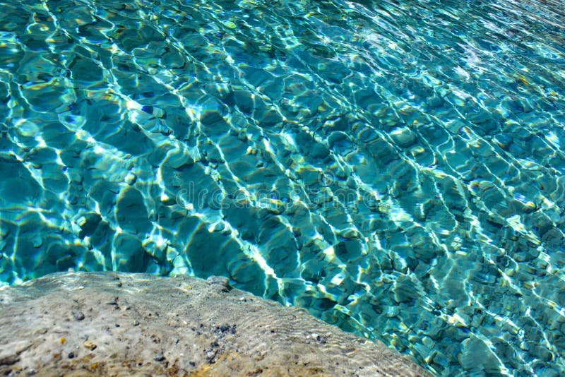 High Angle Shot of Clear Rippling Blue Water Stock Photo - Image of ...