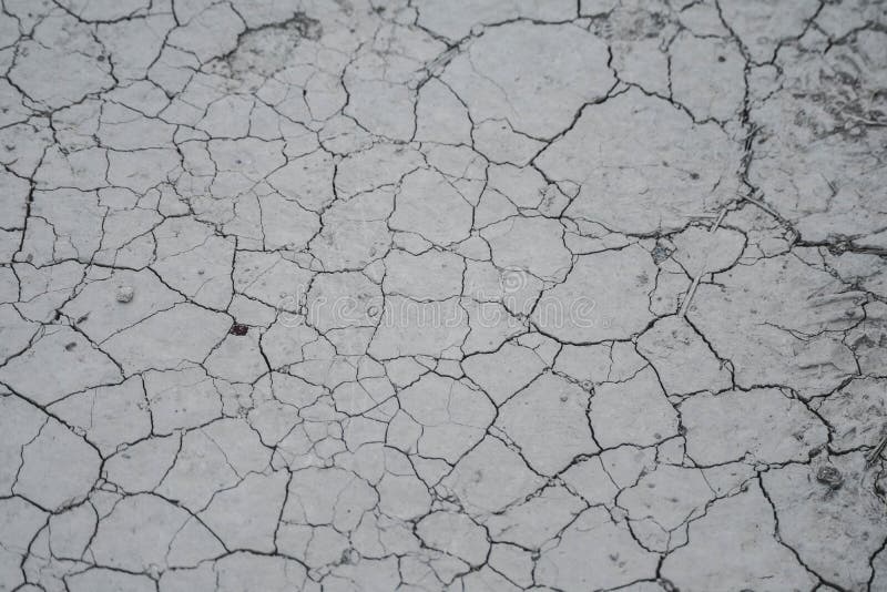 High Angle Shot of Cracked Grey Ground Texture Stock Image - Image of ...