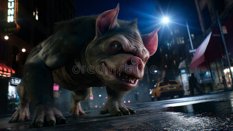 Creature with Blended and Mixed Donkey Ears, Chimpanzee Nostrils, AI ...