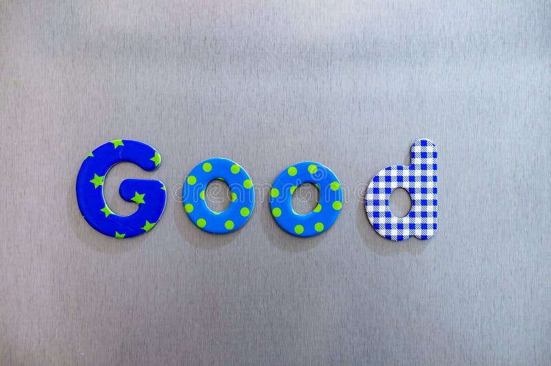 High Angle Shot of Cute Letters Spelling the Word Good Stock Image ...