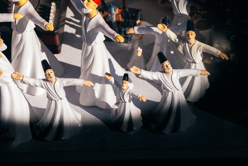 High Angle Shot of Dancing Men Figures with Blurred Background Stock ...
