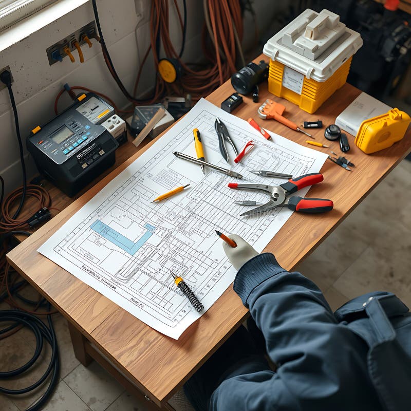 Electricians Table Stock Illustrations – 6 Electricians Table Stock ...