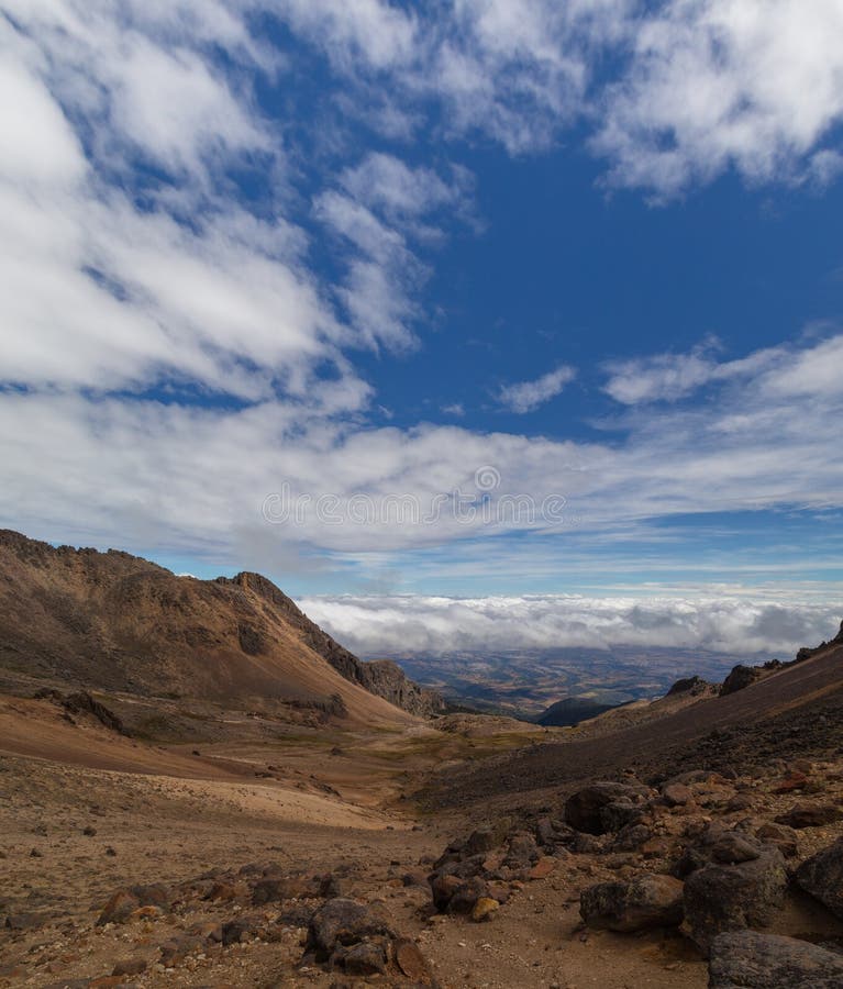High Angle Shot of Forest on Hills Covered with Clouds Stock Image ...