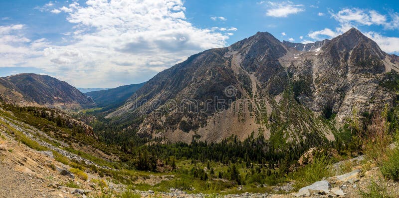 High Angle Shot of Forest and Mountains Stock Image - Image of ...