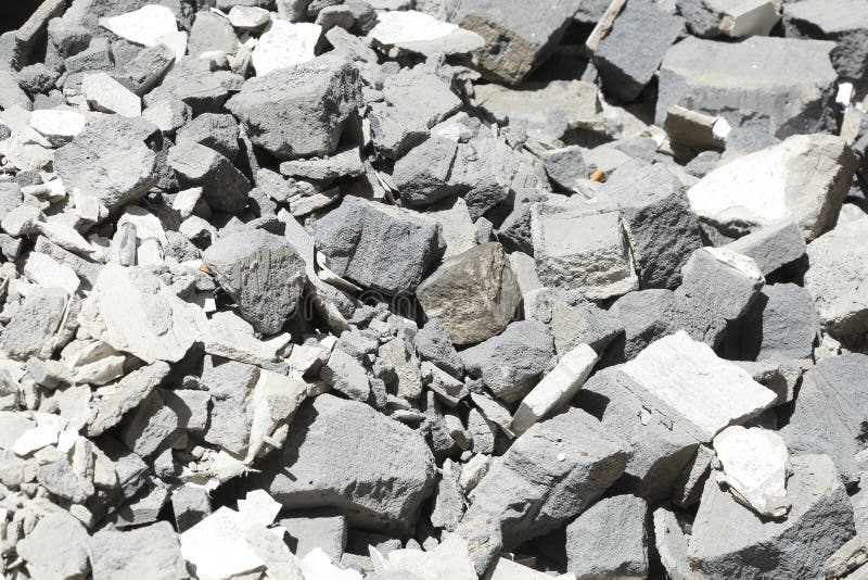 High Angle Shot of Gray Rubble on a Bright Sunny Day Stock Photo ...