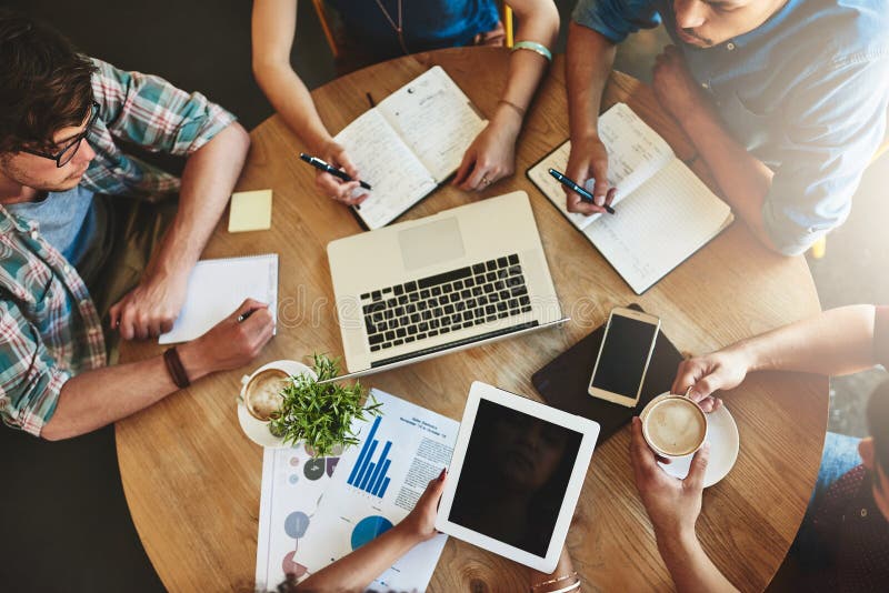 Sharing Information Thatll Help Them Pass Their Exams. High Angle Shot ...