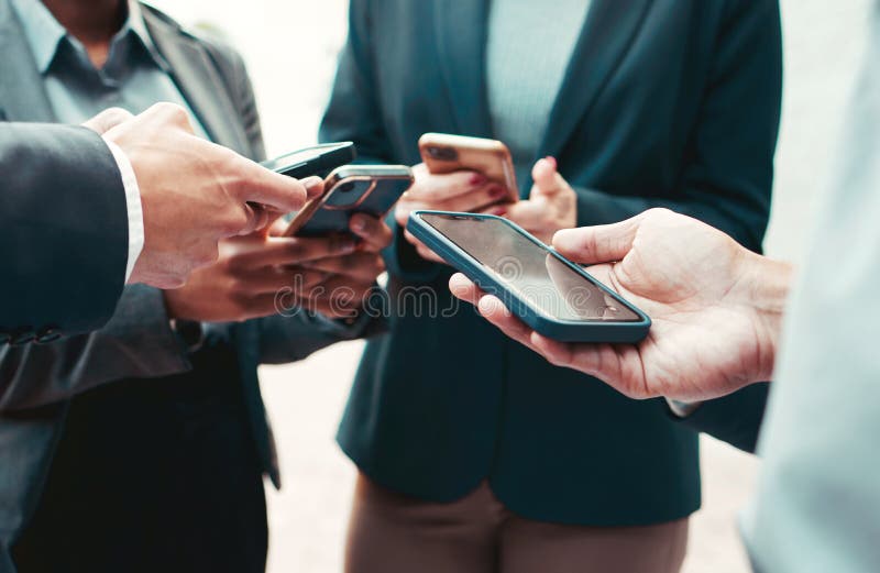 Lets Connect. High Angle Shot of a Group of Unrecognisable ...