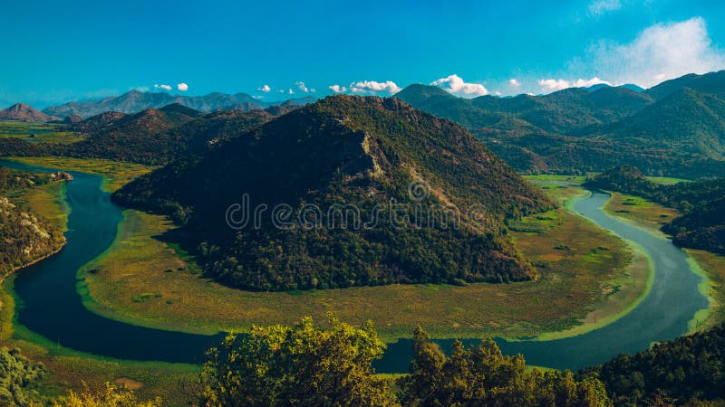 High Angle Shot of a Magnificent River in the Jungle Stock Photo ...