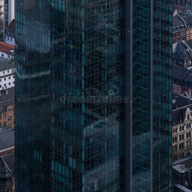 High Angle Shot of a High Rise Building with Mirror Windows in ...