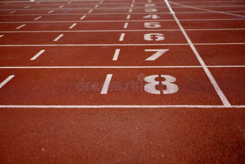High Angle Shot of the Running Track Ground in the Stadium Stock Image ...