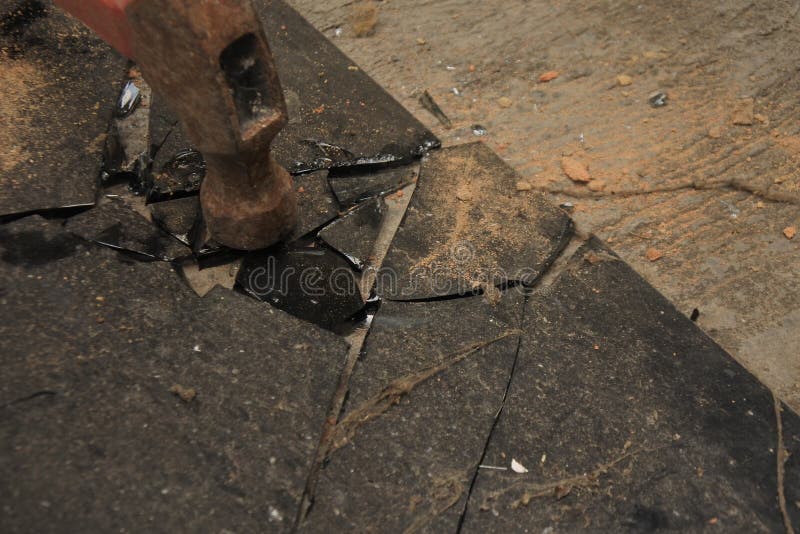 Hammer destroying computer stock photo. Image of hammer - 6828566