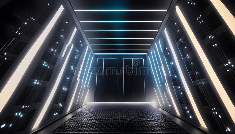 A High-angle Shot of a Server Rack Filled with Sleek, Modern Servers ...