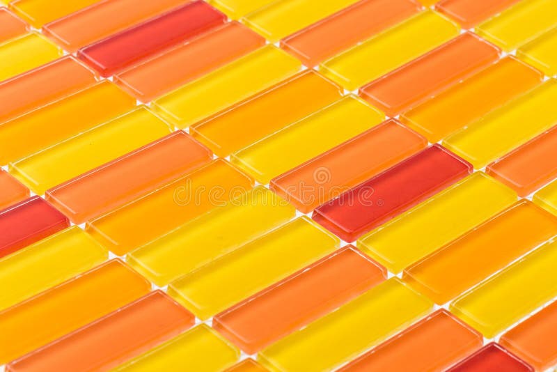 High Angle Shot of Small Yellow, Red and Orange Tiles - Good for a ...