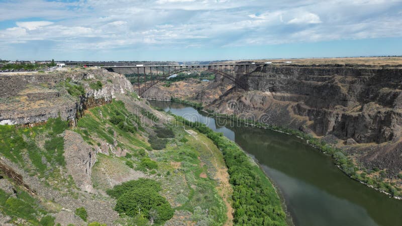High Angle Shot of the Snake River Plain Stock Image - Image of canyon ...