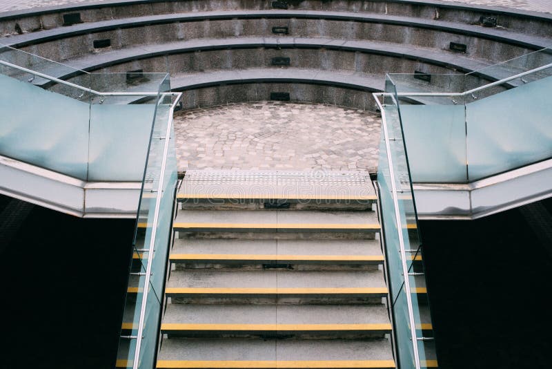 High-angle Shot of Stairs Taking To the Arena Stock Image - Image of ...