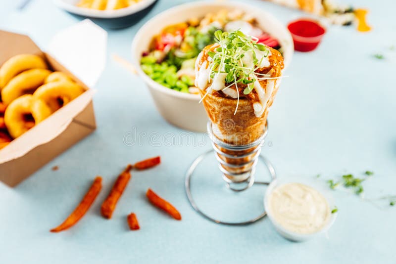 High Angle Shot of a White Table Full of Tasty Looking Dishes and ...