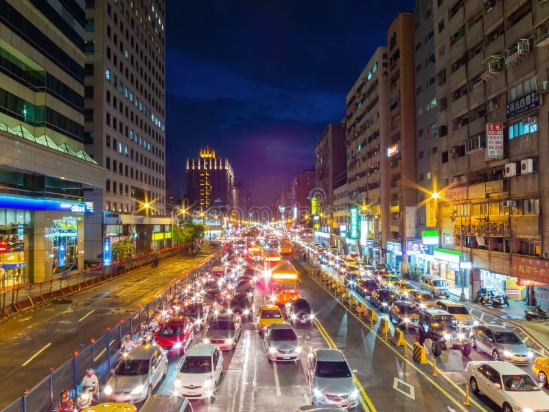 High Angle Sunset View of the Busy Cityscape Editorial Photo - Image of ...