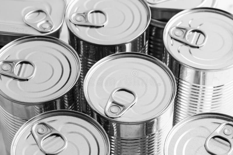 High Angle Tall Tin Cans. High Quality Photo Stock Image - Image of ...