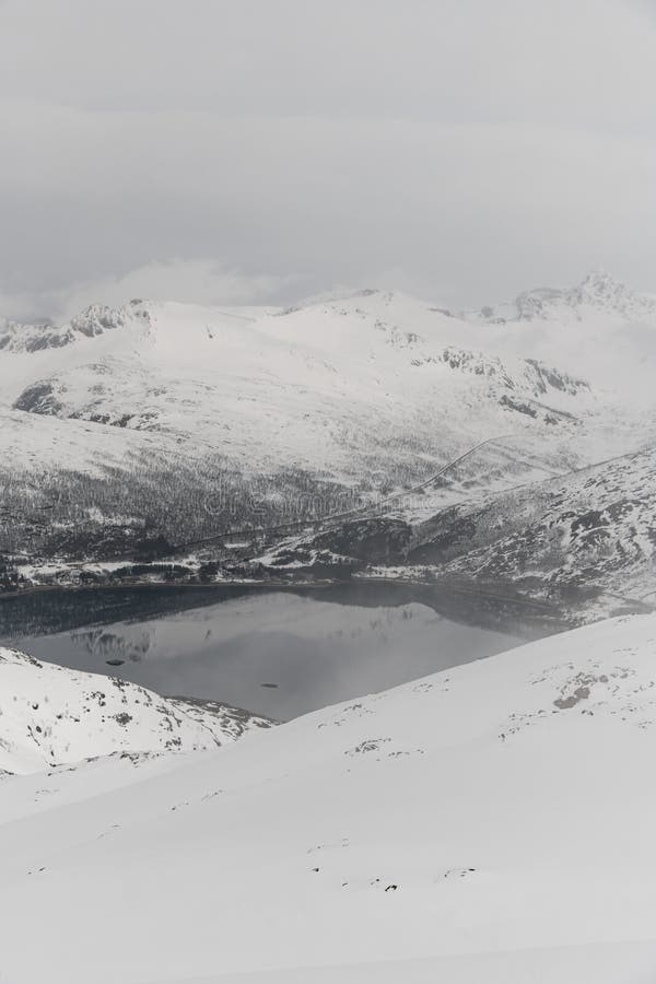 High-angle Top View of a Beautiful Mountain Landscape with a Small ...