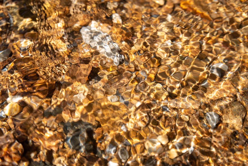 Abstract Creekbed through Flowing Water with Interference Pattern Stock ...